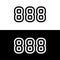 888 vector logo design stock vector. Illustration of creative - 254526684