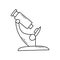 Vector Microscope in Doodle Style Isolated on White Background. Stock ...