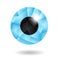 Crystal eye. Icon stock vector. Illustration of pupil - 118888806