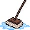 Vector pixel art mop stock vector. Illustration of isolated - 117932571