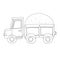 Vector Sand Truck for Coloring Book Stock Vector - Illustration of ...
