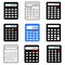 Vector Set of Calculators of Various Types Stock Vector - Illustration ...