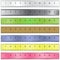 Vector Set of Measurement Rulers Stock Vector - Illustration of scale ...