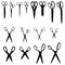 Vector set of scissors stock vector. Illustration of shears - 8515992