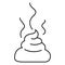 Vector Black Outline Icon - the Piece of Shit Stock Vector ...