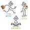 Vector Stick Man Work Life Balance Stock Vector - Illustration of ...