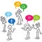 Vector Stickman Stick Figure Conversation Communication Stock Vector ...