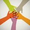 Vector team hands stock vector. Illustration of multicultural - 35631464