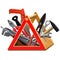 Vector Triangular Toolbox stock vector. Illustration of repair - 173695477