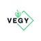 Vegan Logo Design, Minimalist Vegy Logo with White Background Stock ...
