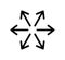 Versatile Icon. Multifunction Sign. Arrows Pointing in Different ...