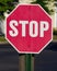 Vertical Shot of the Red Stop Sign Stock Photo - Image of park, street ...