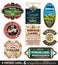 Vintage Labels Collection -Set 6 Stock Vector - Illustration of badge ...