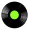 Vinyl Record with Green Label Stock Image - Image of disk, grooves: 7227421