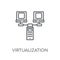 Virtualization Linear Icon. Modern Outline Virtualization Logo C Stock ...