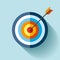 Volume Target Icon in Flat Style on Color Background. Arrow in the ...