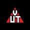 VUT Triangle Letter Logo Design with Triangle Shape. VUT Triangle Logo ...