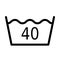 Wash Temperature 40 Degrees Symbol Stock Illustration - Illustration of ...