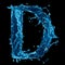 Water Letter D on Black stock image. Image of splash - 29150485