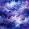 Watercolor Sky with Purple Clouds (tiled) Stock Illustration ...