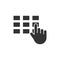 Hand Finger Entering Pin Number Solid Icon for Website and Mobile App ...