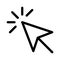 Cursor Line Icon. Vector Symbol in Modern Flat Style on White ...