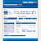 Web Design Elements 1 (Blue Theme) Vector Stock Vector - Illustration ...