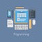 Web and HTML Programming Flat Illustration Stock Vector - Illustration ...