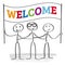 Welcome Sign - Illustration Stock Illustration - Illustration of ...