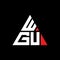 WGU Triangle Letter Logo Design with Triangle Shape. WGU Triangle Logo ...