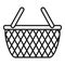 Wicker Hamper Icon, Outline Style Stock Vector - Illustration of ...