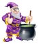 Wizard and cauldron stock vector. Illustration of drawing - 35972001