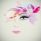 Woman Face with Design Elements, Fashion Concept. Vector Stock Vector ...