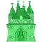 Wonderful Emerald Castle stock vector. Illustration of royal - 64408253