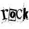 The Word Rock Written in Grunge Cutout Style Stock Vector ...