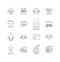 Workday Framework Line Icons Collection. Deployment, Integration ...