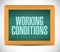 Working Conditions Sign Message Illustration Stock Illustration ...