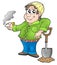 Working man - pause stock illustration. Illustration of cartoon - 5603466