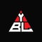 YBL Triangle Letter Logo Design with Triangle Shape. YBL Triangle Logo ...