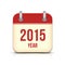 2015 Year Vector Calendar App Icon with Reflection Stock Vector ...