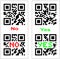 Yes and No QR barcode stock vector. Illustration of digital - 20041029
