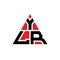 YLR Triangle Letter Logo Design with Triangle Shape. YLR Triangle Logo ...