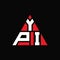 YPI Triangle Letter Logo Design with Triangle Shape. YPI Triangle Logo ...