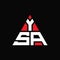 YSA Triangle Letter Logo Design with Triangle Shape. YSA Triangle Logo ...