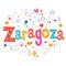 Zaragoza Text Typography Lettering Design Stock Vector - Illustration ...