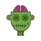 Dead Zombie Head Icon. Flat Style. Isolated on White Background Stock ...