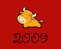 Chinese Year Of The Ox 2009 Stock Vector - Image: 7614717
