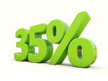 35% Percentage Rate Icon On A White Background Stock Images - Image ...