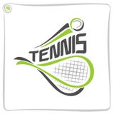 Tennis Logo With Tennis Ball Stock Image - Image: 32969361