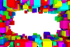 Rainbow of colorful boxes stock illustration. Image of colours - 23562803